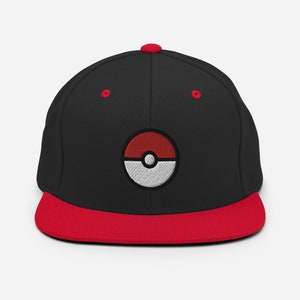 Pokemon Trainer Snapback Hat | Poké Ball Hat | Pokémon Trainer Hat ...