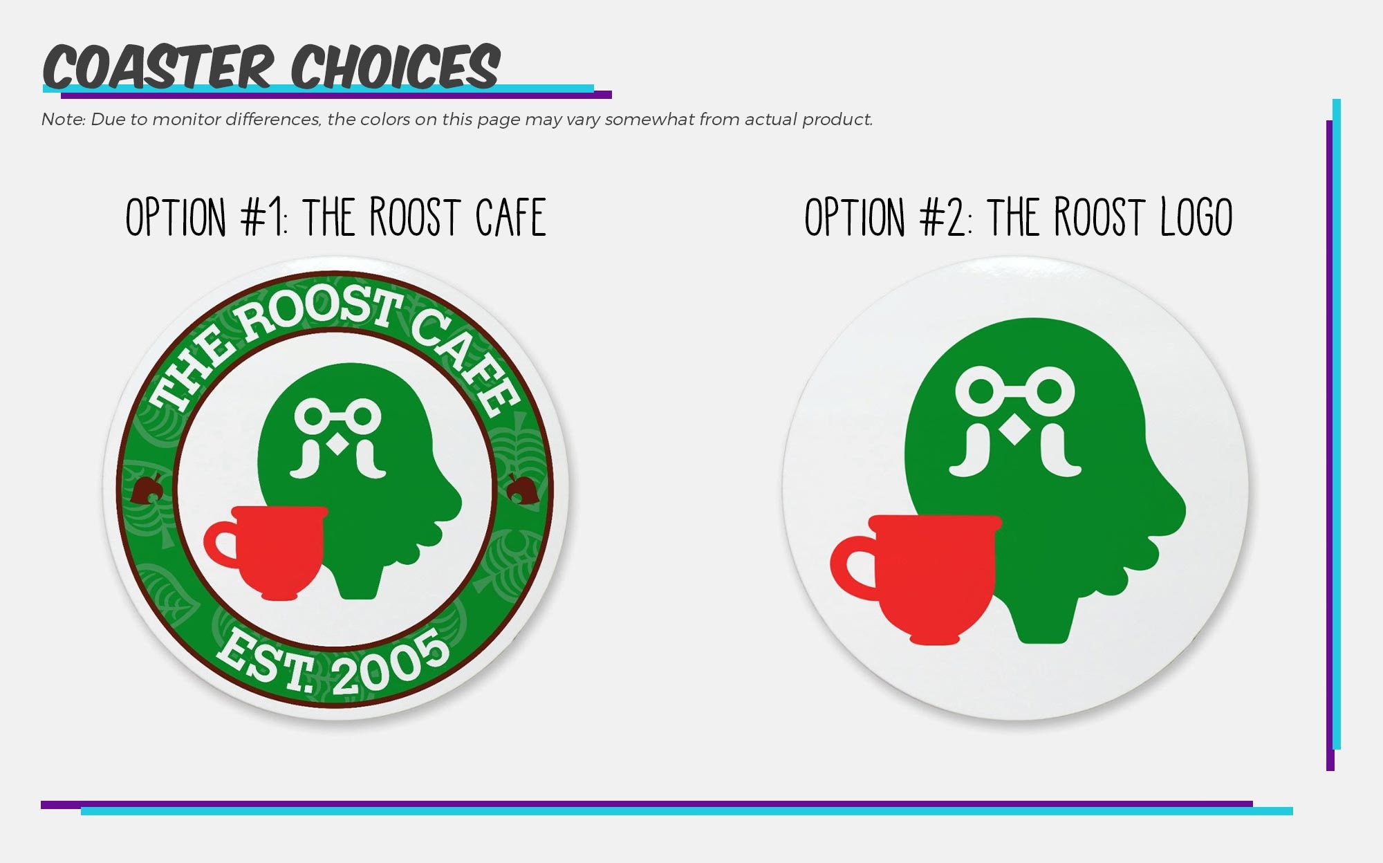 The Roost Café Coaster | Animal Crossing Brewster Coffee Coaster - Etsy