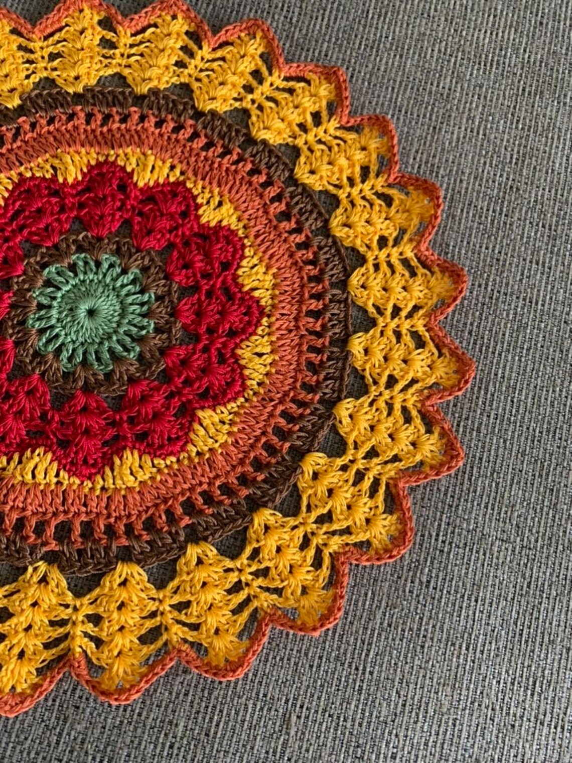 Crochet Fall Doily 12 Inches - Etsy