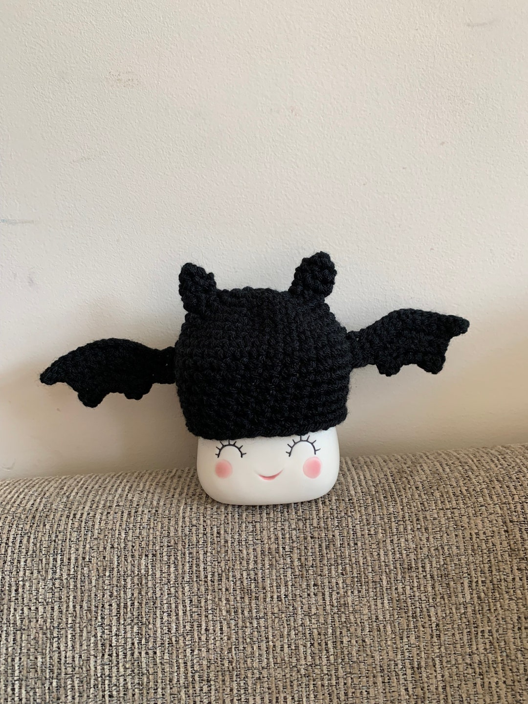 Crochet Bat Marshmallow Mug Hat - Etsy