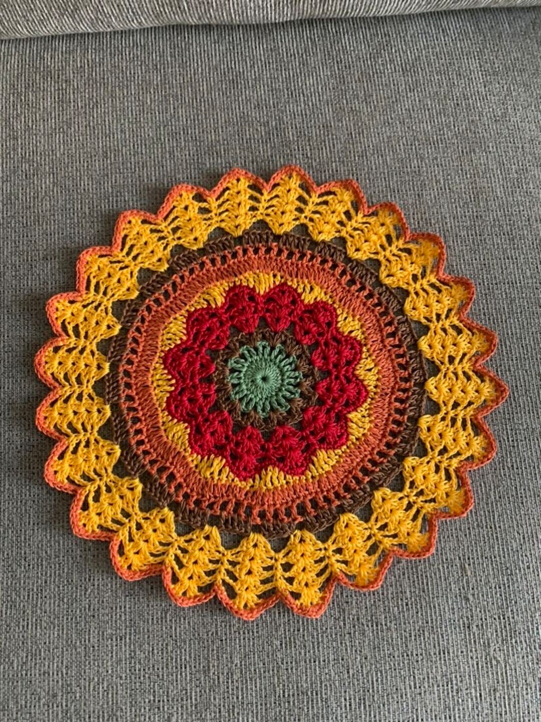 Crochet Fall Doily 12 Inches - Etsy