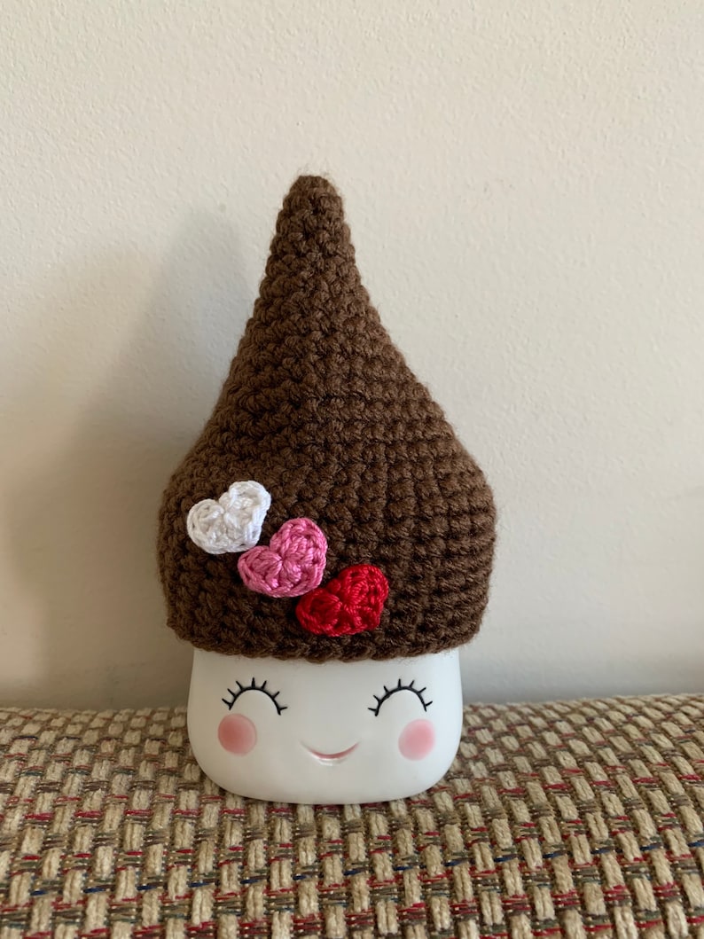 Crochet Chocolate Kisses Marshmallow Mug Hat - Etsy