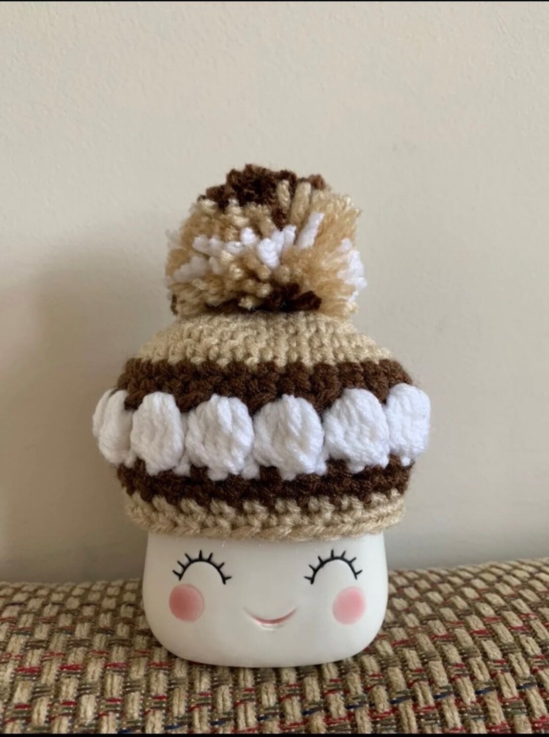 Crochet S’mores Marshmallow Mug Hat - Etsy
