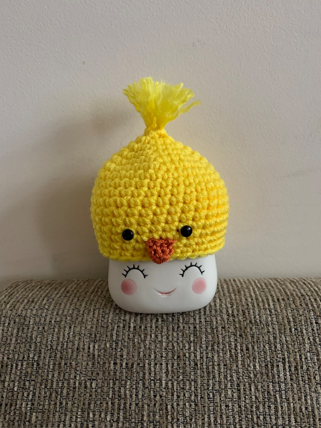 Crochet Chick Marshmallow Mug Hat - Etsy