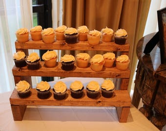 Wood cupcake stand | Etsy