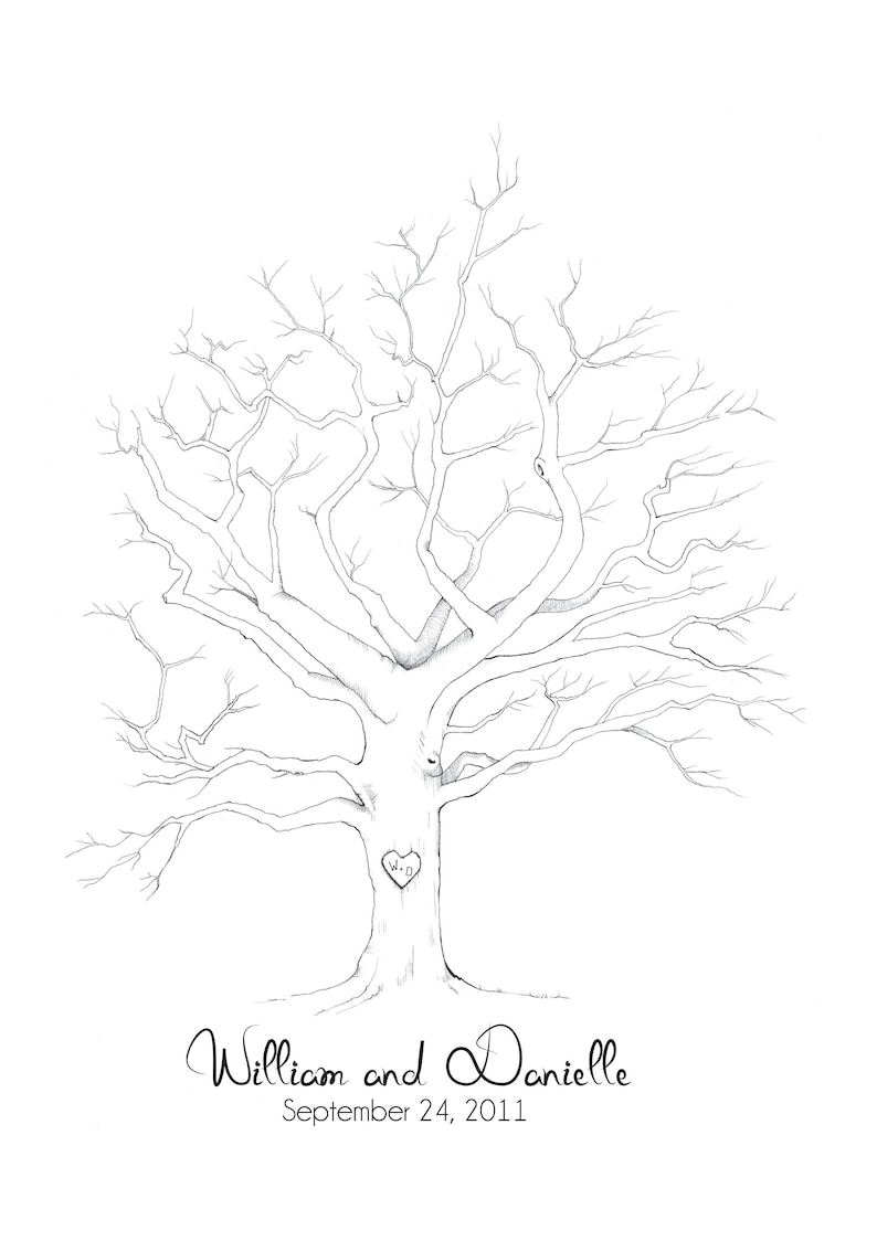 Customizable Fingerprint Tree, Digital Download - Etsy
