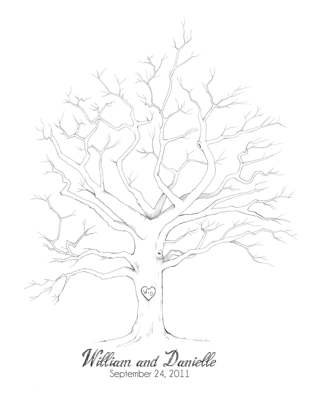 Customizable Fingerprint Tree, Digital Download - Etsy