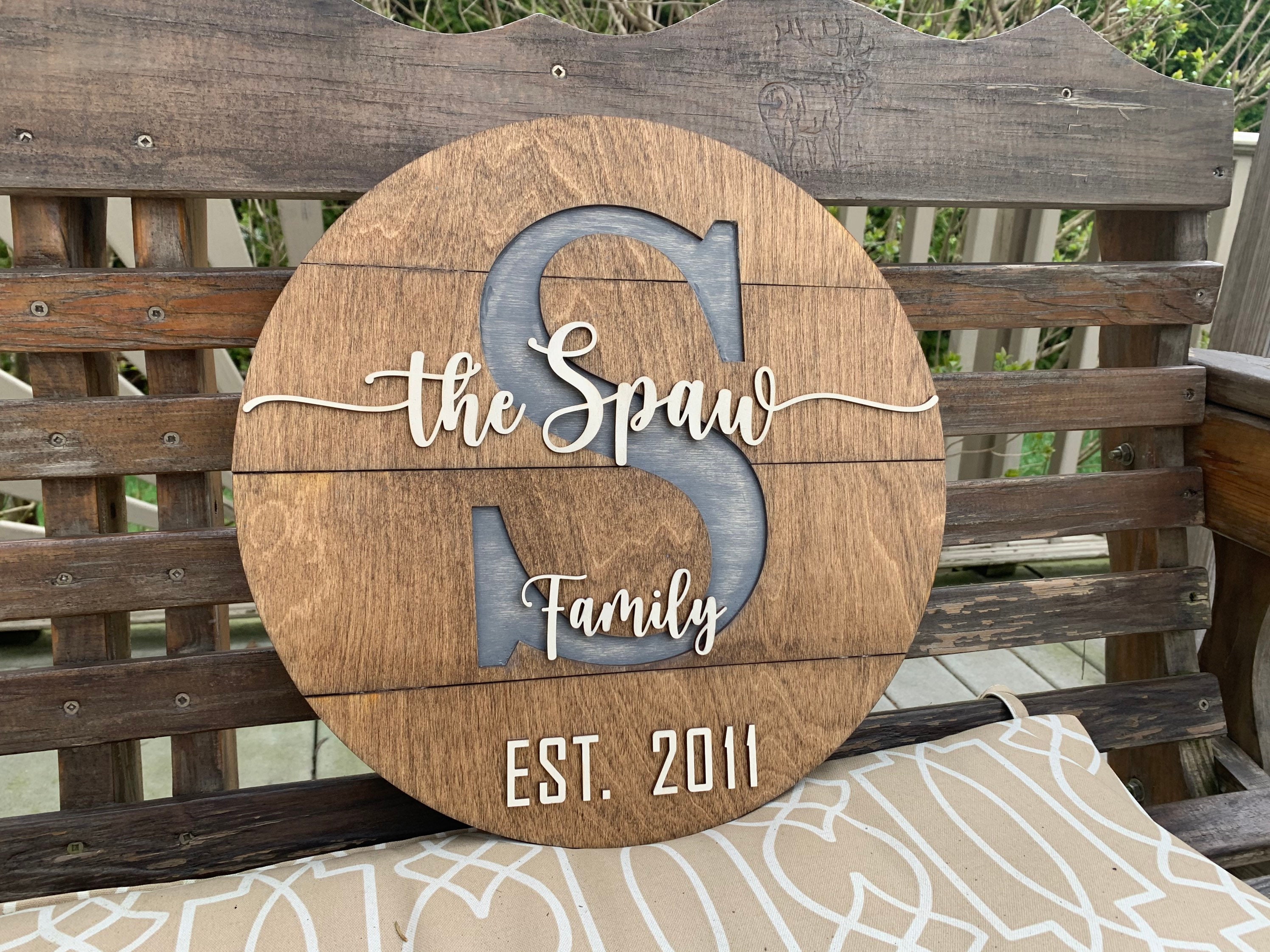 Personalized Layered Wood Sign - Etsy