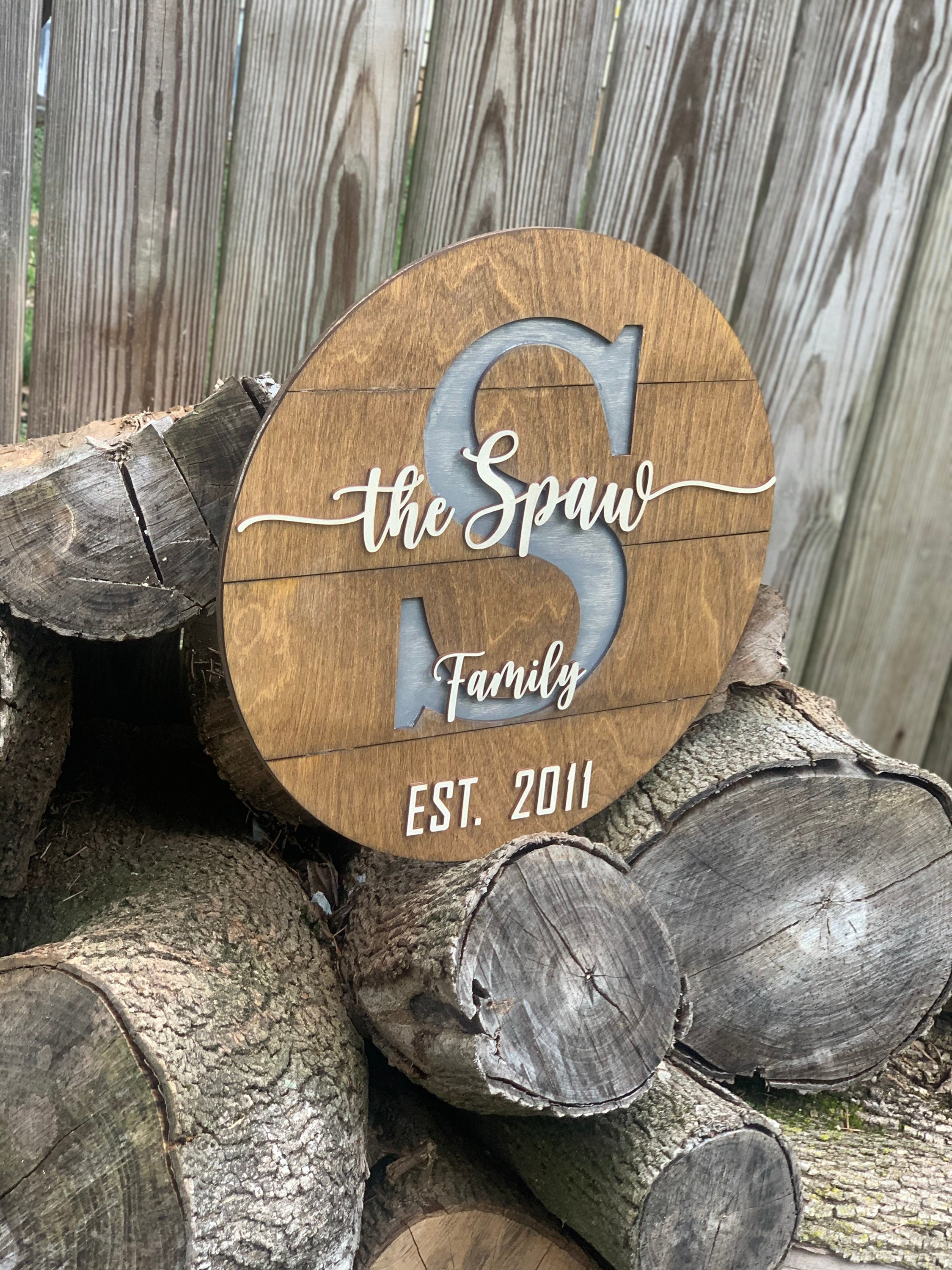 Personalized Layered Wood Sign - Etsy
