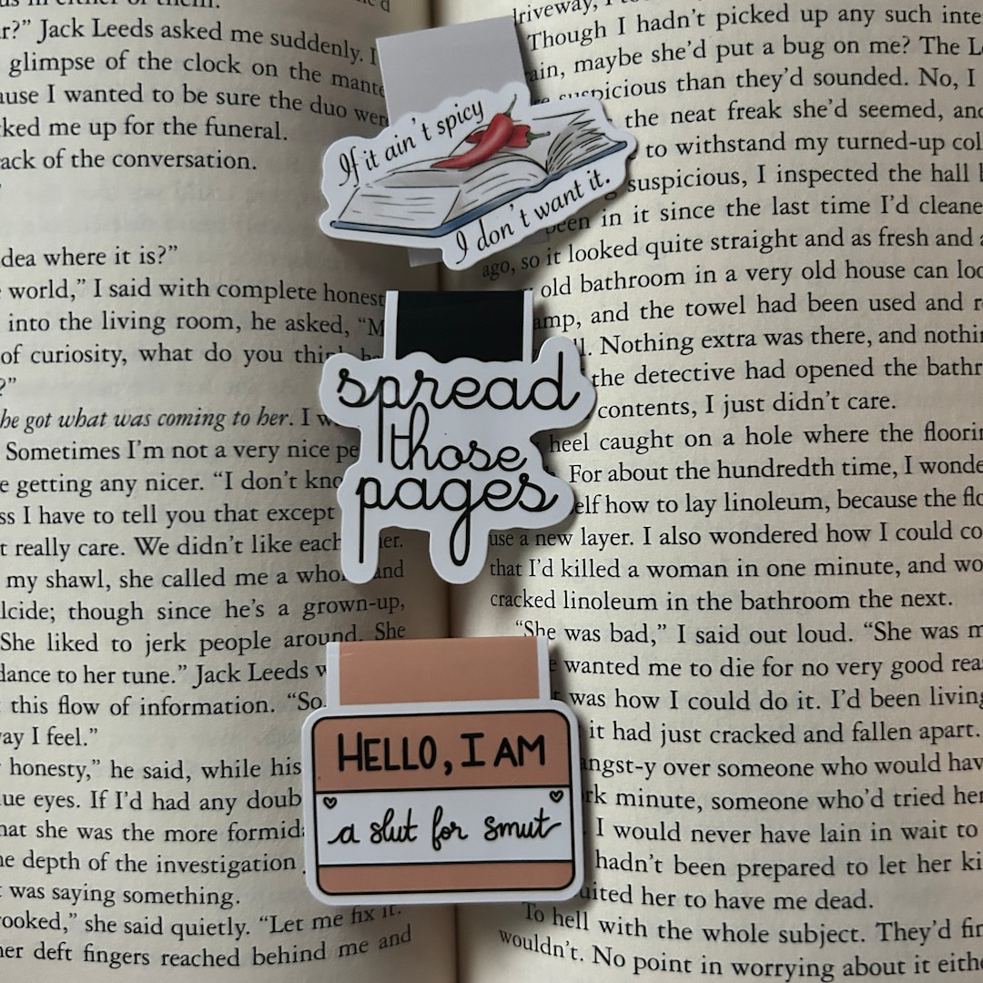 Smut Slut, If It Aint Spicy, Spread Those Page, Bookmark Bundle, Mini, Magnetic - Etsy