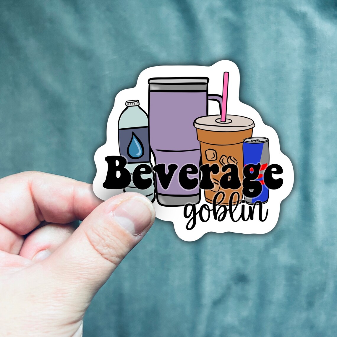 Beverage Goblin, Sticker, Vinyl, Water Resistant, Gifts for Her, for ...