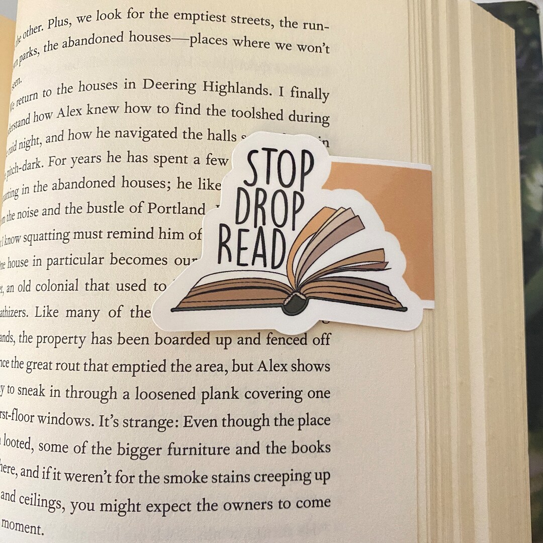 Stop Drop Read Magnetic Bookmark: Book Lover Gift - Etsy