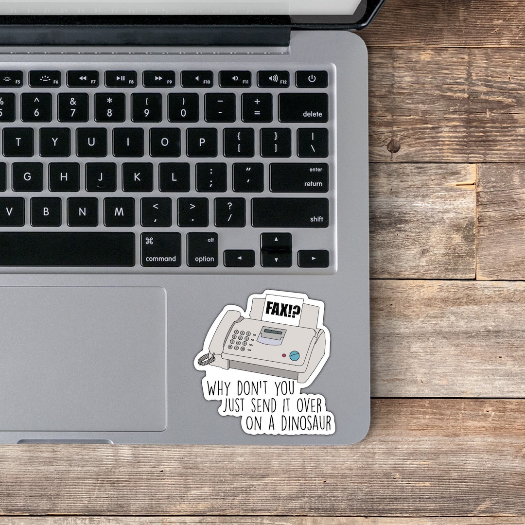 The Office, Funny, Fax Machine, Dinosaur, Water Resistant, Laptop Decal ...