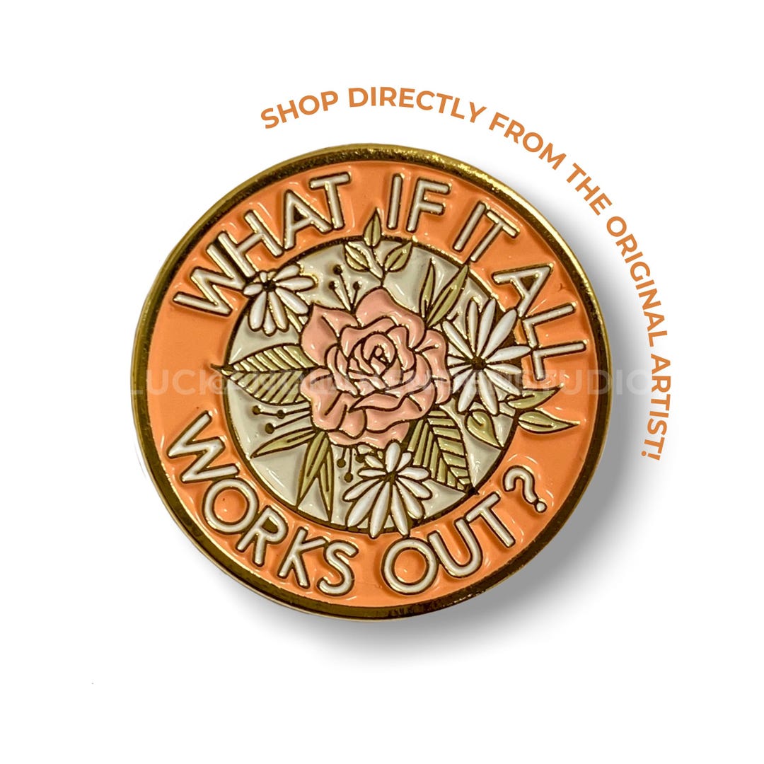 Positive Affirmation Enamel Pin: Floral Mental Health Accessory - What ...
