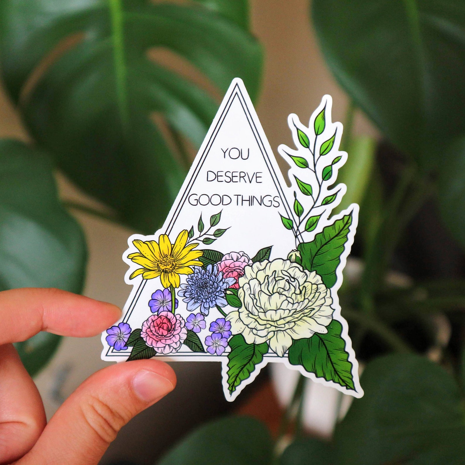 Positive Affirmation Sticker You Deserve Good Things Die-cut - Etsy
