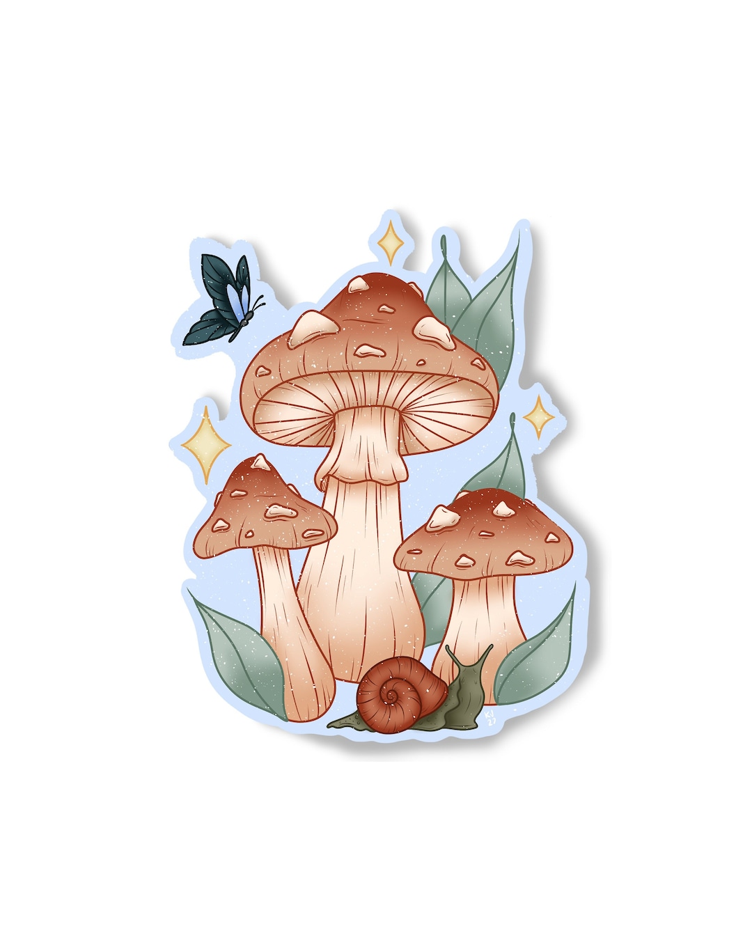 Forest Mushroom Sticker Cottagecore Water-proof Die-cut Vinyl - Etsy