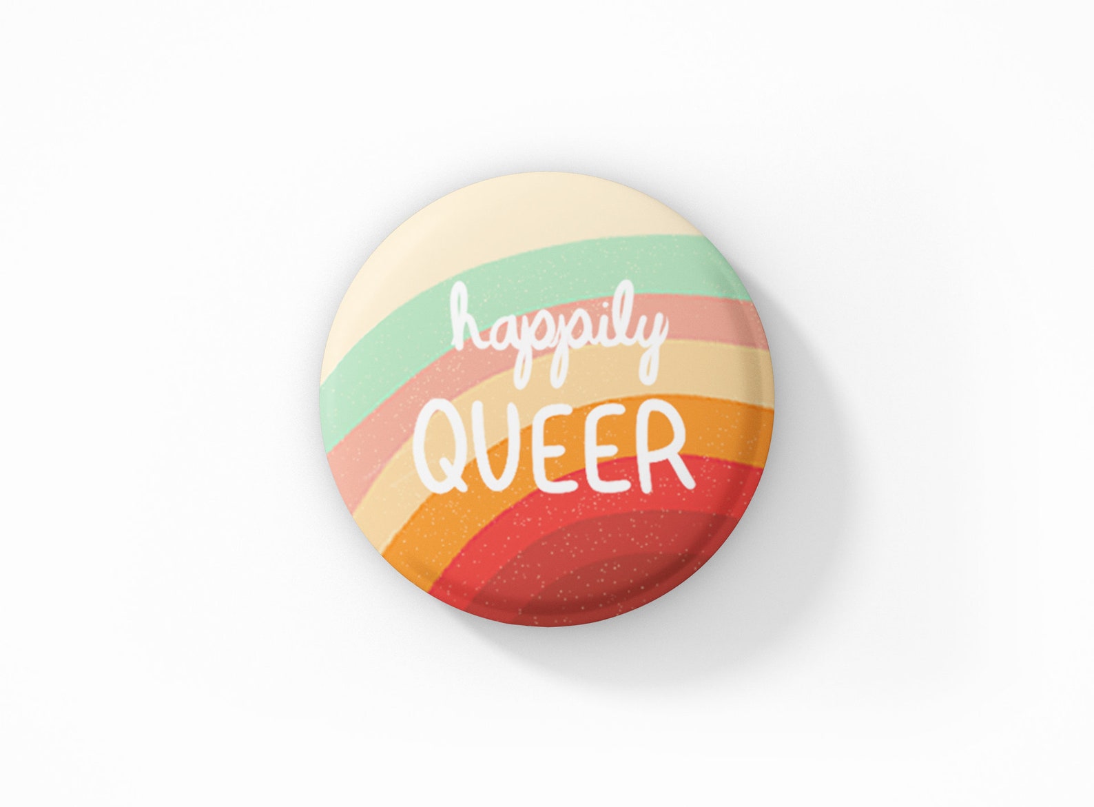 Happily Queer Button LGBTQ Pride Pin-back Button Vintage - Etsy Canada
