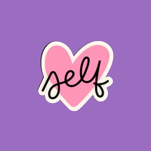 Self-love Heart Vinyl Sticker - Etsy