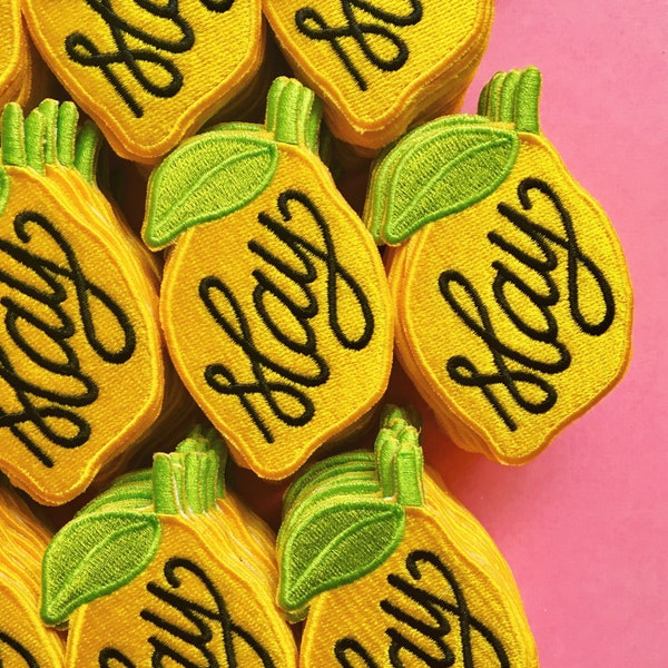 Embroidered Lemon - Etsy