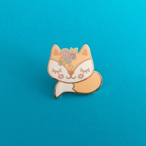 Character Sleepy Fox Macaron Hard Enamel Lapel Pin - Etsy