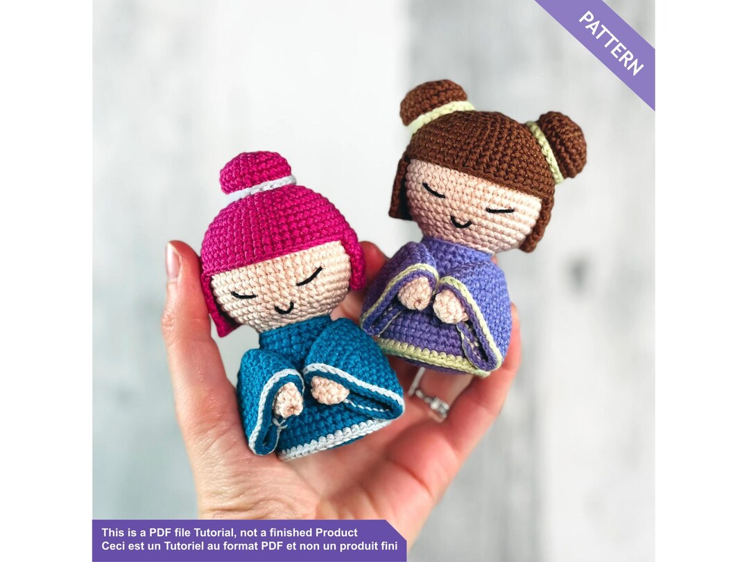 Kokeshi Doll, Keychain Crochet Pattern, Crochet Pattern, PDF Files ...