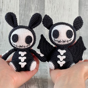 Bat and Bunny Skeleton Crochet Pattern - PDF English / French ...