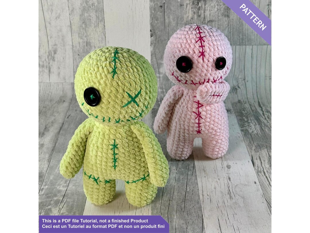 Crochet Pattern Big Voodoo Doll, Cuddly Toy Crochet, Yarn Plush Crochet ...