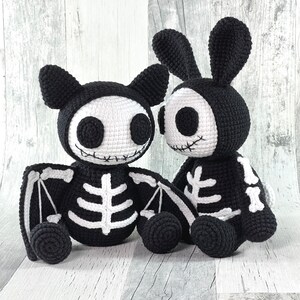 Crochet Patterns Skeleton Bunny and Bat, Voodoo Crochet Pattern, Voodoo ...