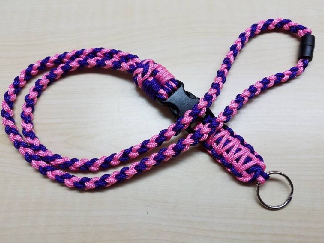 ID Badge Middleweight Paracord Lanyard W/neck Breakaway, Buckle ...
