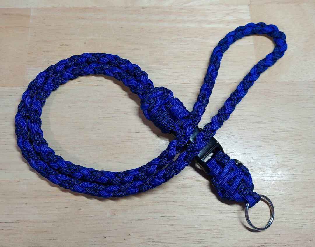 Diamond Print Paracord Neck Lanyard Ready to Ship, Electric Blue ...