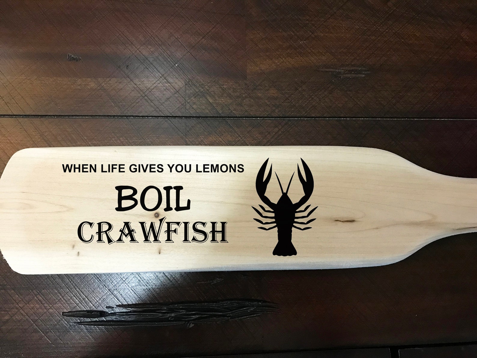Crawfish / Seafood Cajun Cooking Paddle - Laser Engraved / Personalized ...