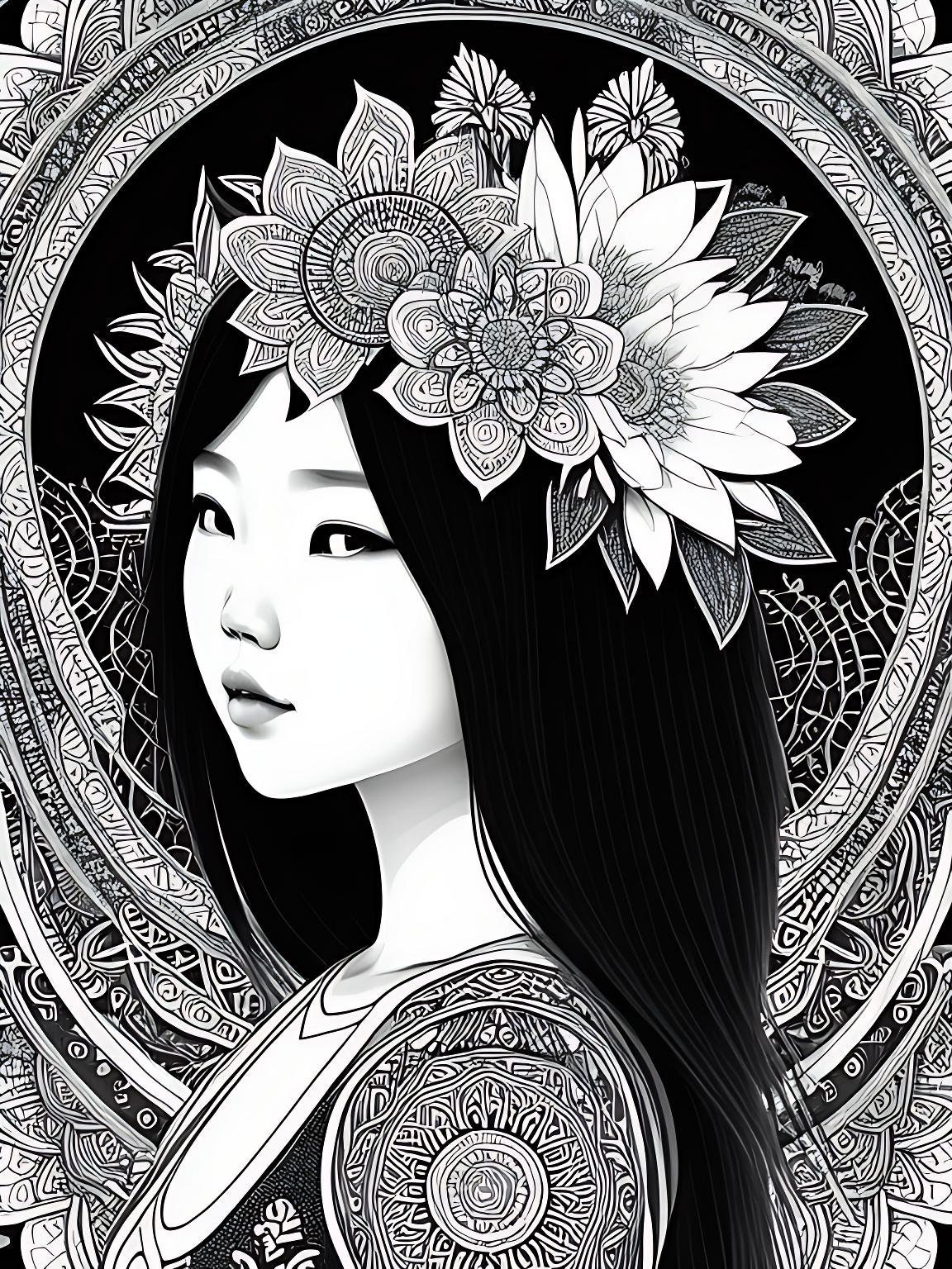 People of the World Zentangle Mandala Art Adult Coloring Book Pages 90 ...