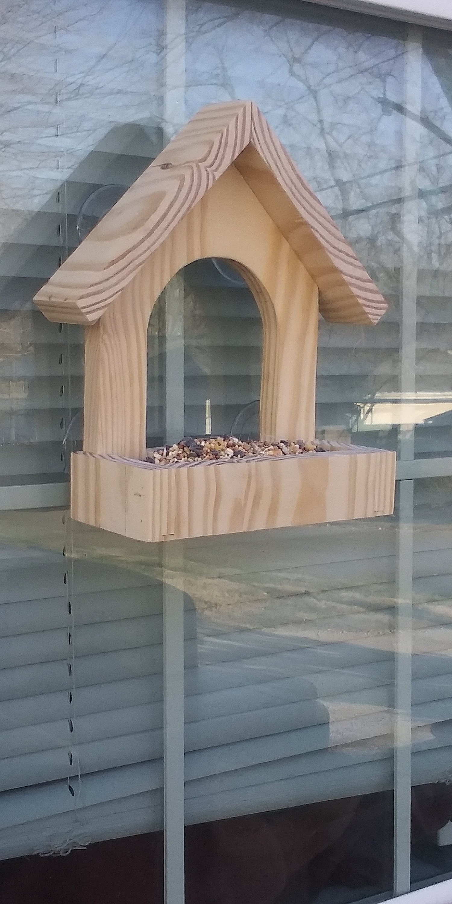 Handmade Pinewood House Window Bird Feeder - Etsy