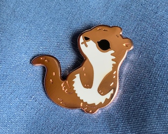 Rose Gold Fox Enamel Pin Badge - Etsy