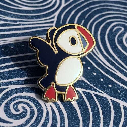 Puffin Muffin Hard Enamel Pin Puffin Enamel Pin Puffin - Etsy