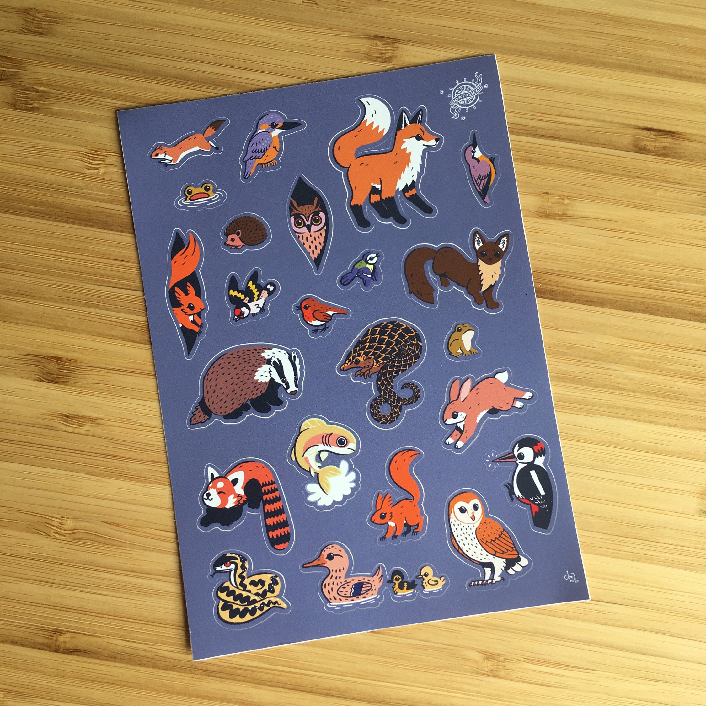 Woodland Creatures Notebook & Sticker Sheet Bundle - Etsy