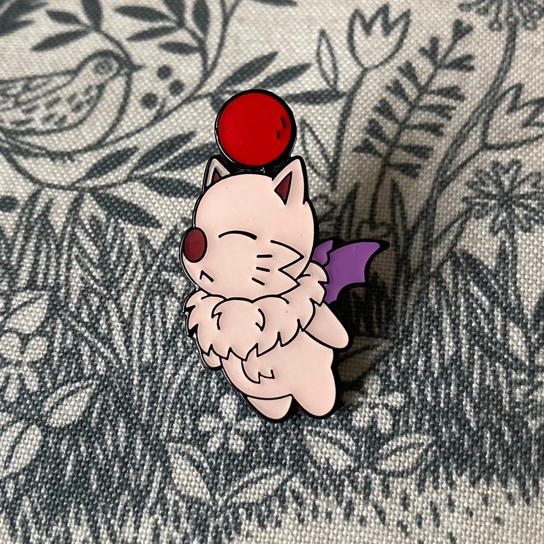 Moogle Final Fantasy Inspired Enamel Pin Badge - Etsy