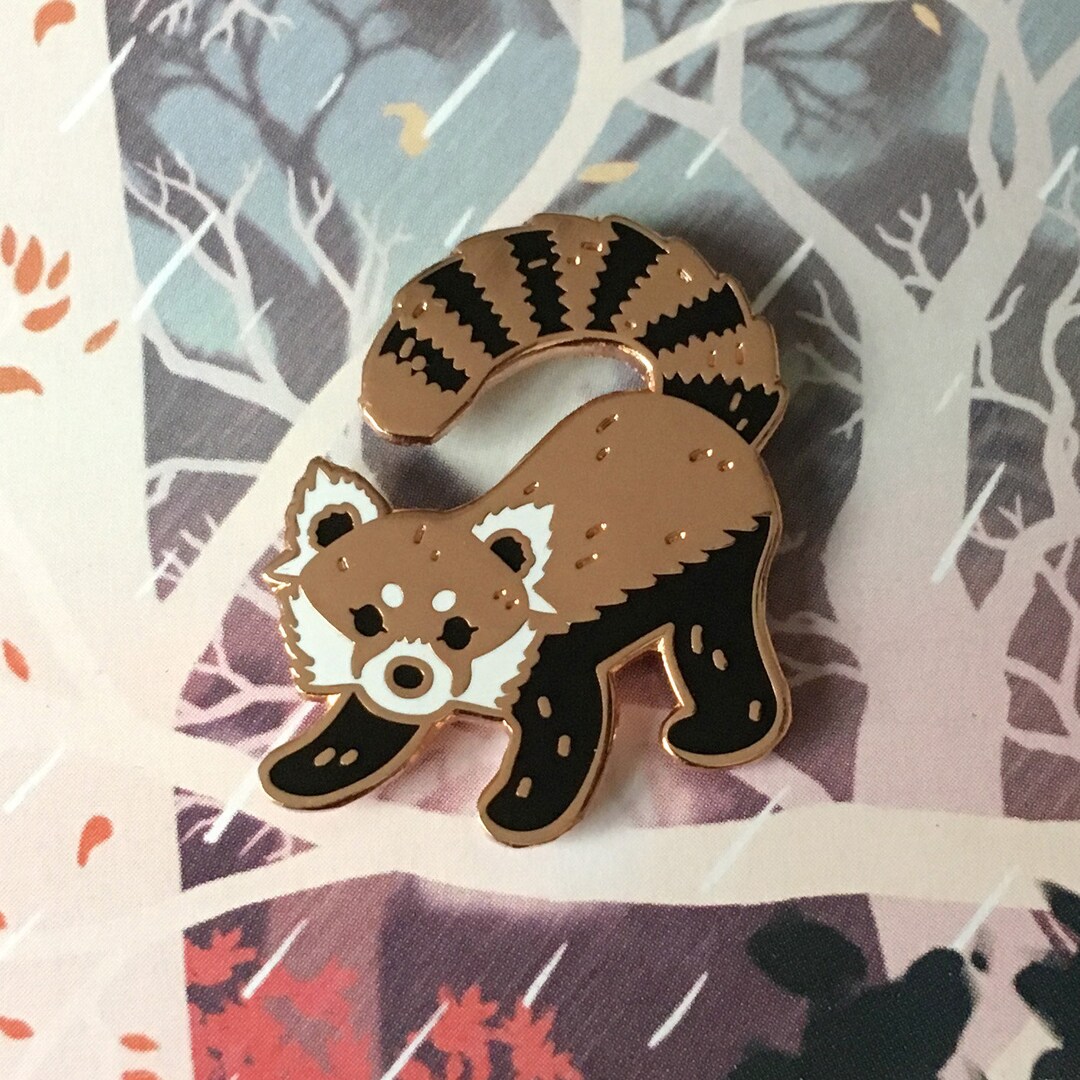 Red Panda Enamel Pin Badge - Etsy