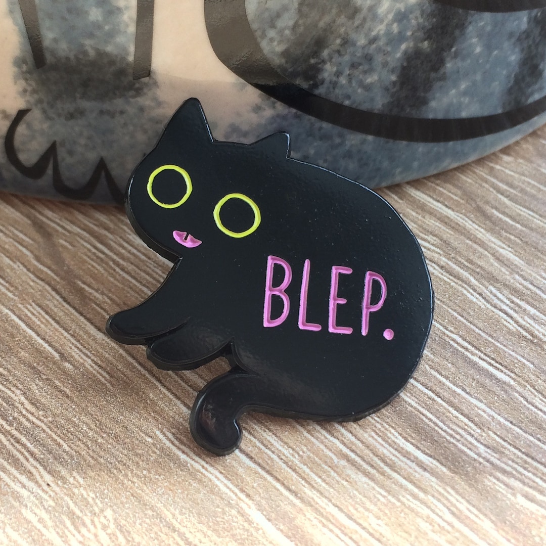 Blep Enamel Pin Badge - Etsy UK