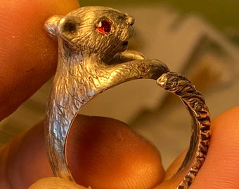 Squirrel Ring - Etsy