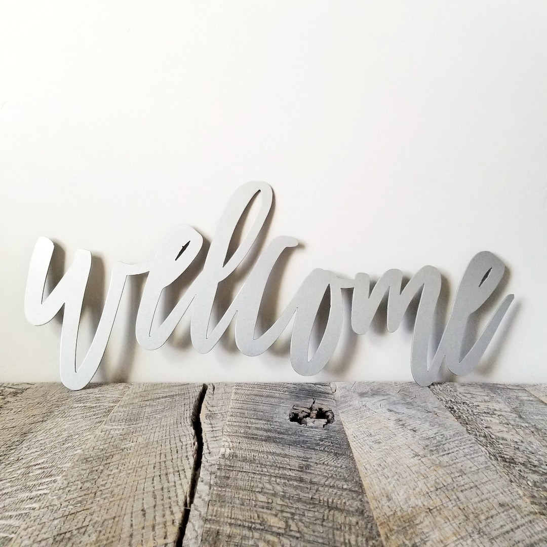 FREE SHIPPING!!! Welcome Metal Wall Sign, Custom Metal Wall Art, Made ...