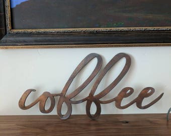 Coffee Cursive Sign - Etsy