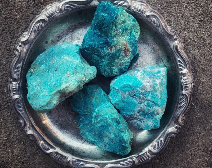 Raw Chrysocolla Gemstone, Chrysocolla Stone, Blue Crystal Healing Raw ...