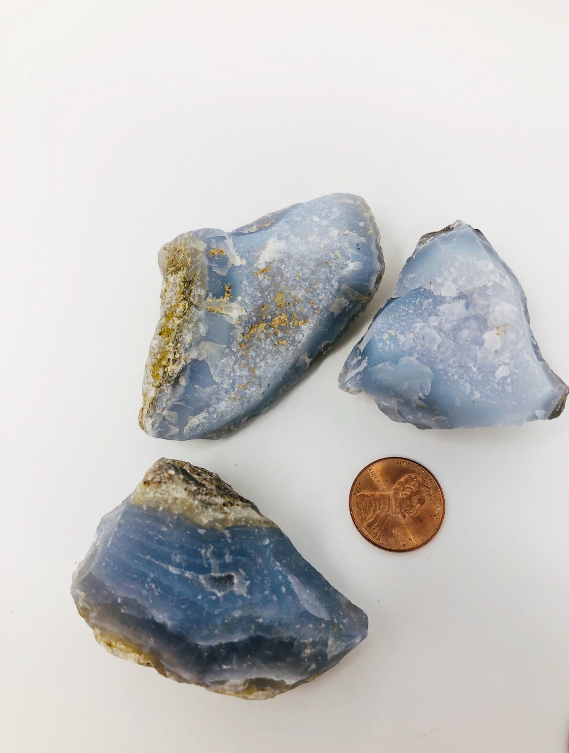 Raw Blue Chalcedony rock specimen Metaphysical Throat Chakra | Etsy