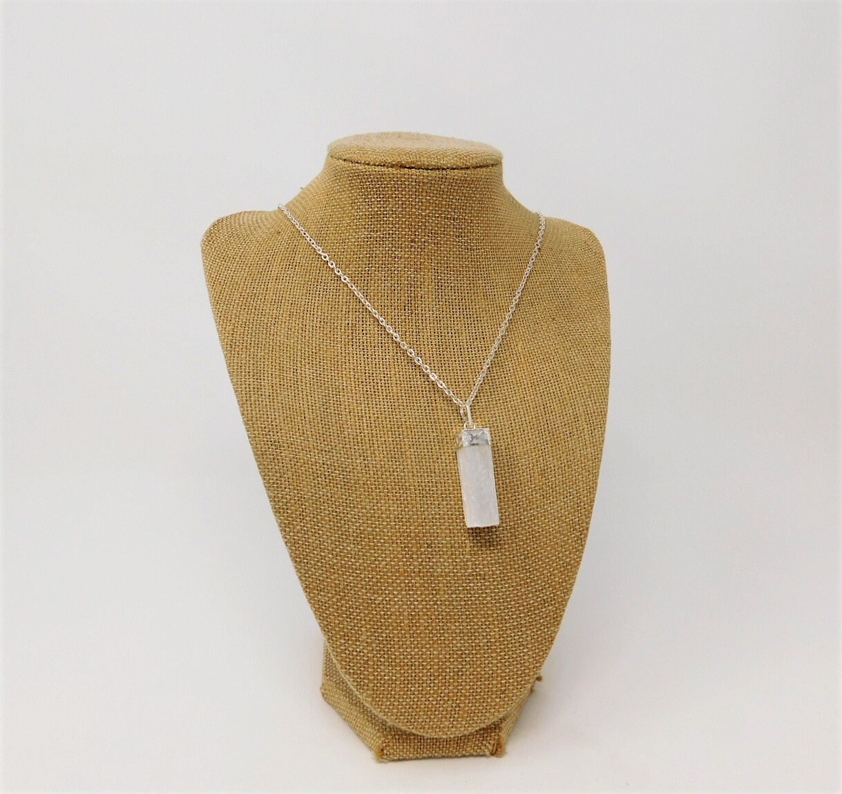 Raw Selenite Pendant Necklace Metaphysical Crystal Chakra | Etsy