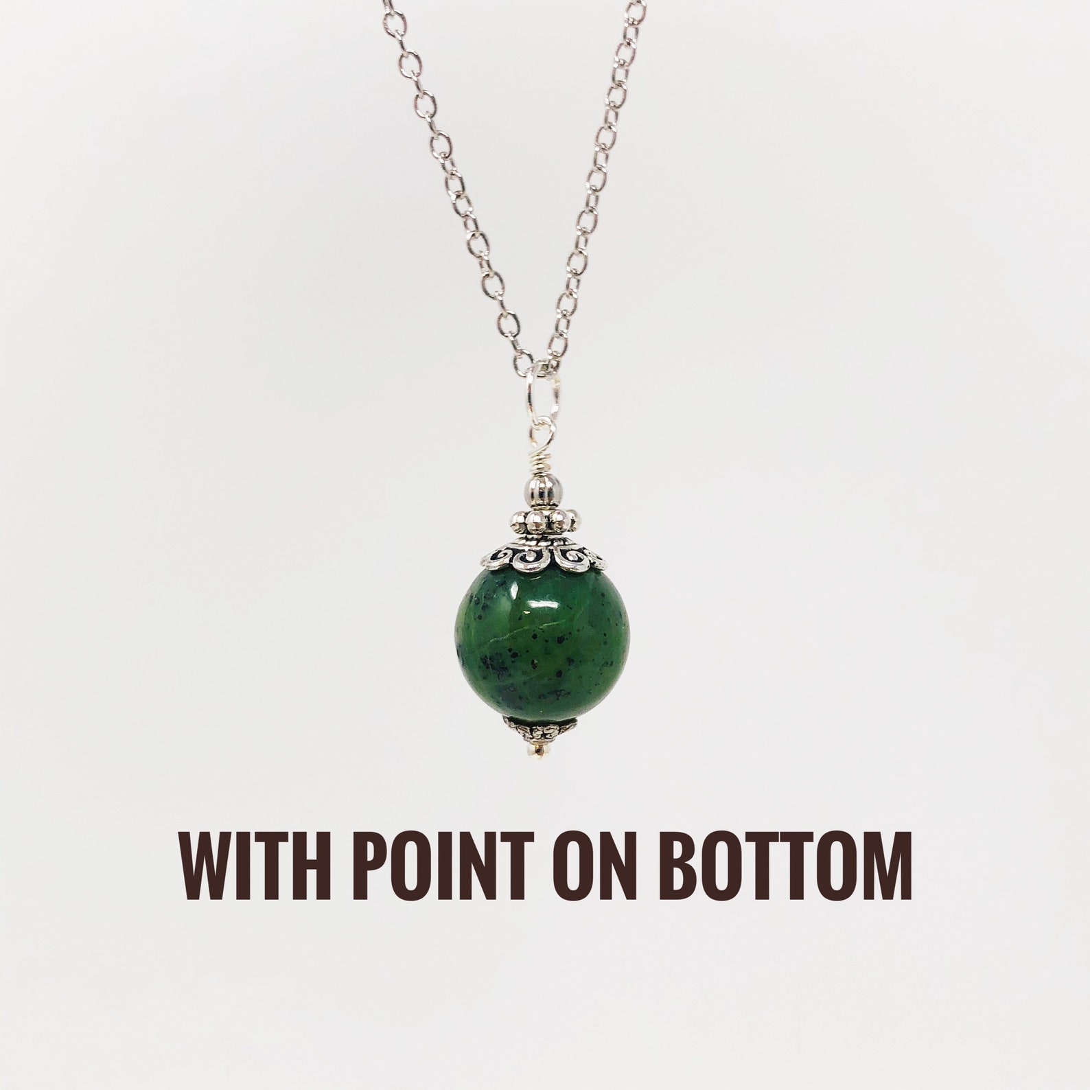 Genuine Canadian Jade Pendulum Necklace Good Luck Abundance - Etsy