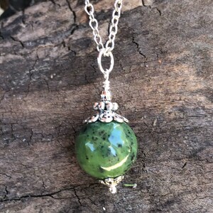 Genuine Canadian Jade Pendulum Necklace, Good Luck Abundance Jade ...