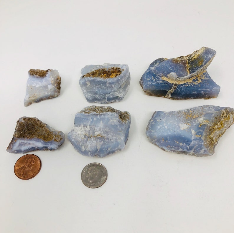 Raw Blue Chalcedony Rock Specimen Metaphysical Throat Chakra - Etsy