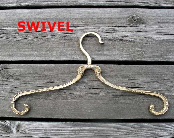 Vintage Swivel Brass Clothes Hangers-old Vintage Brass Hanger-brass ...