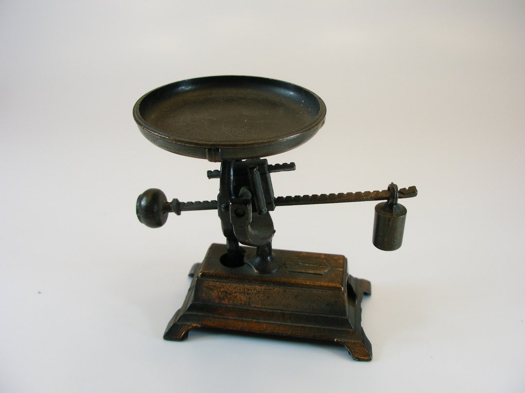 Scale Pencil Sharpener, Vintage Die Cast Miniature, Antique Style Metal ...